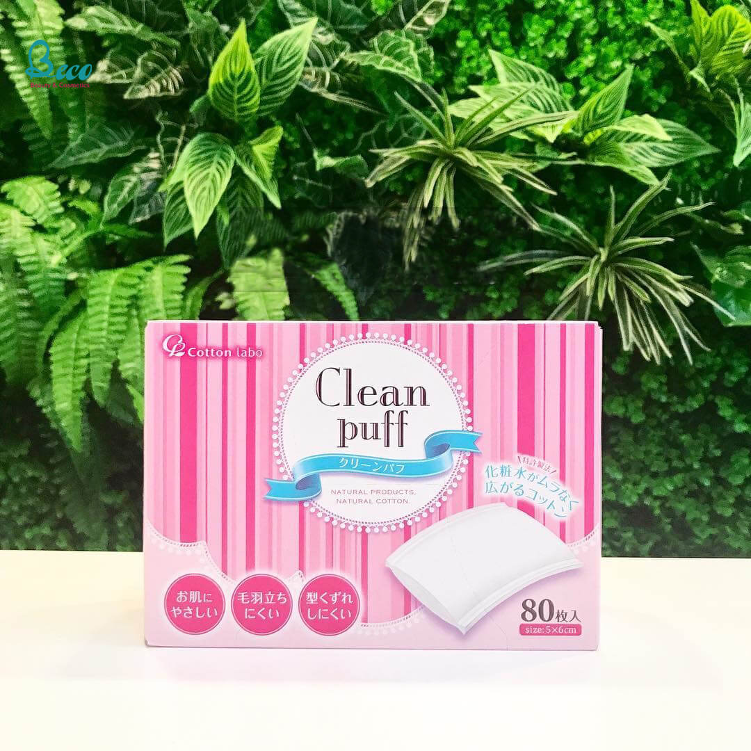 Bông tẩy trang Clean puff Nhật Bản 80 Miếng Chuỗi cửa hàng mỹ phẩm làm ...