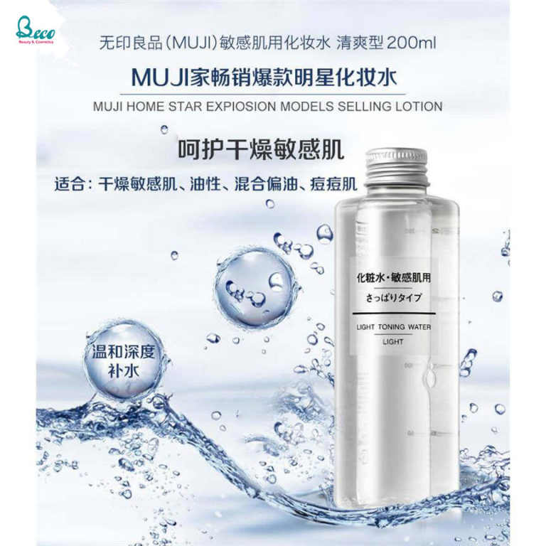Nước Hoa Hồng Muji Light Toning Water Light Dành Cho Da Dầu