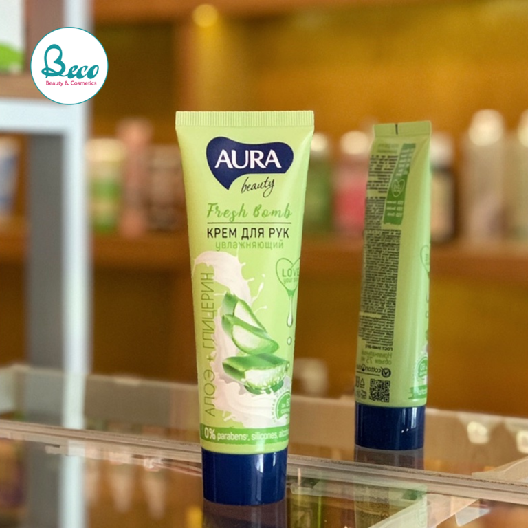 Kem dưỡng da tay Aura của Nga 75ml Chuỗi cửa hàng mỹ phẩm làm đẹp chính hãng BECO